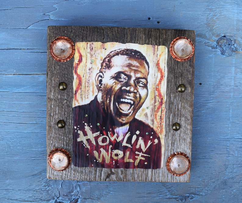 Howlin' Wolf Portrait on Wood / Blues Art / 3D Art Print / Blues ...