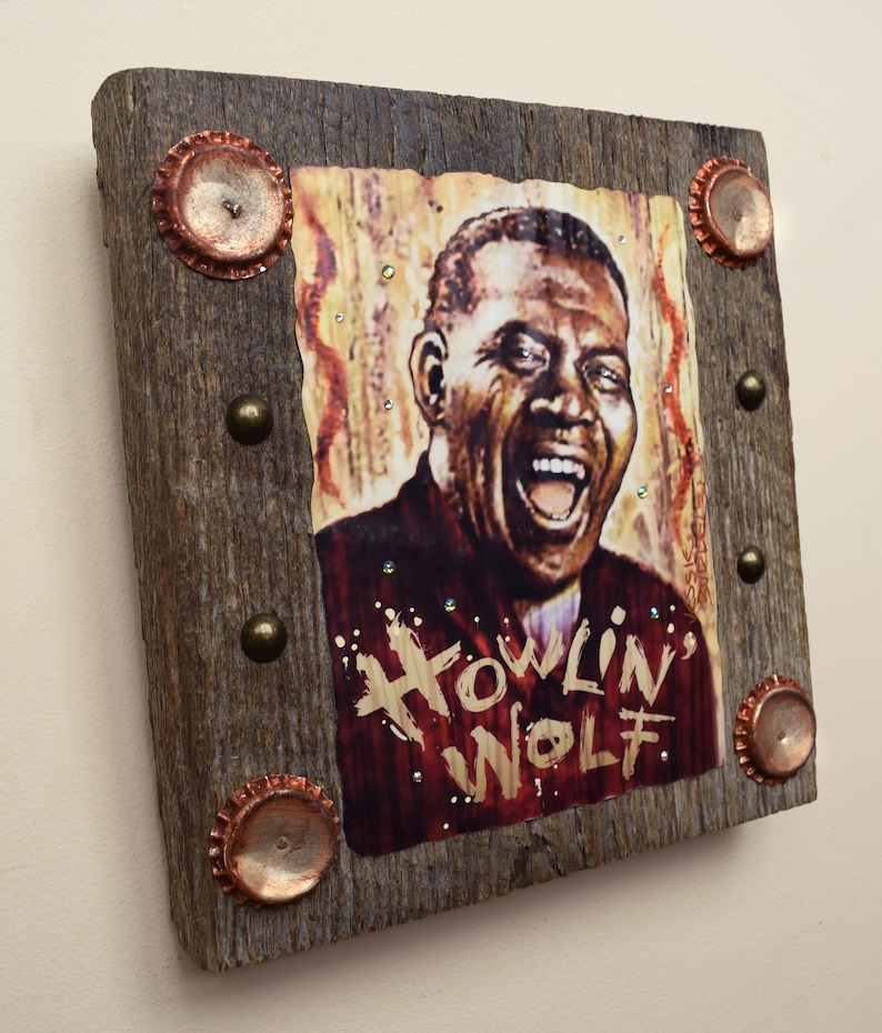 Howlin' Wolf Portrait on Wood / Blues Art / 3D Art Print / Blues ...