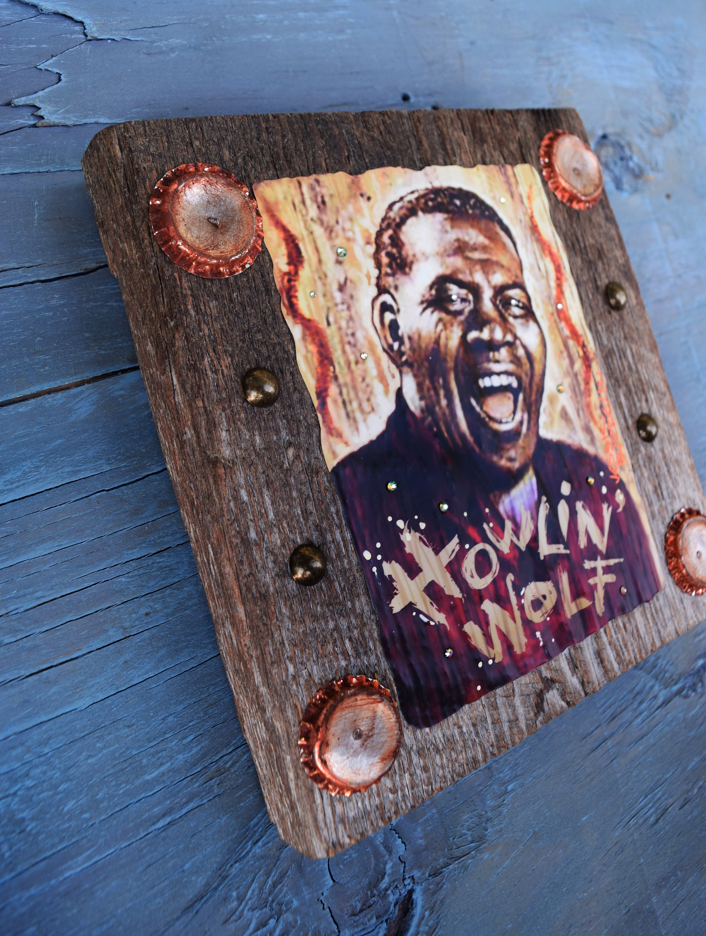 Howlin' Wolf Portrait on Wood / Blues Art / 3D Art Print / Blues ...