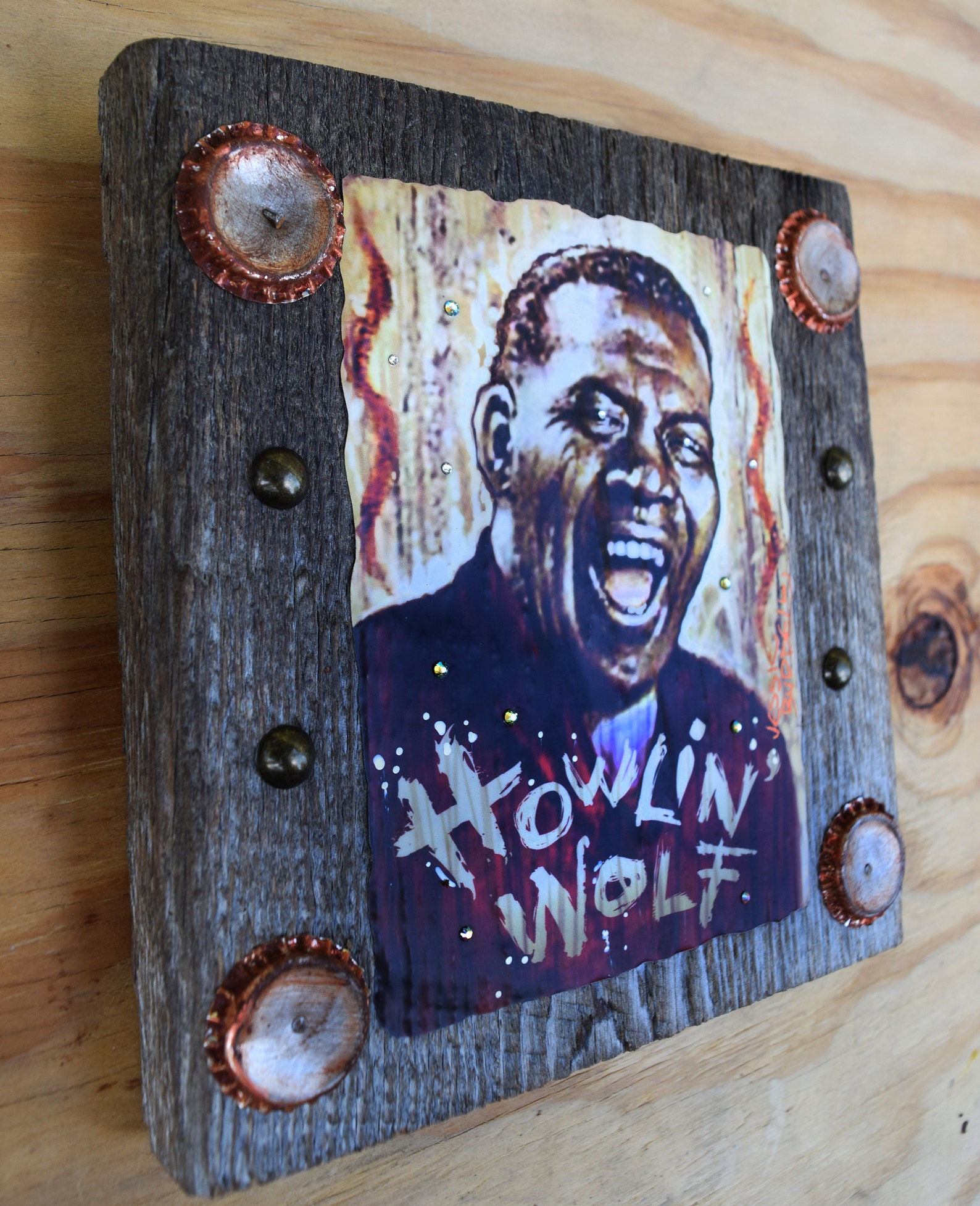 Howlin' Wolf Portrait on Wood / Blues Art / 3D Art Print / Blues ...