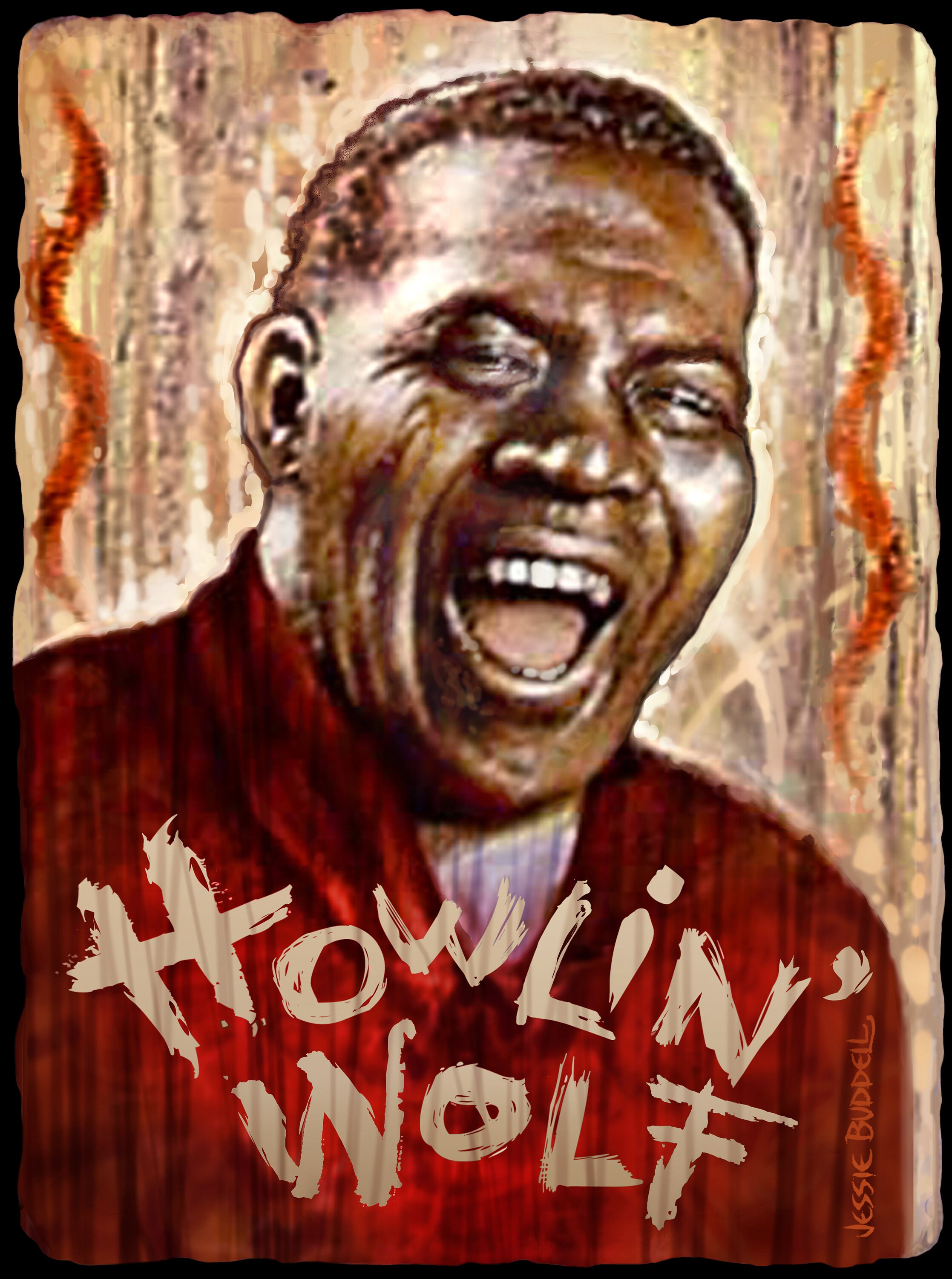 Howlin' Wolf Portrait on Wood / Blues Art / 3D Art Print / Blues ...