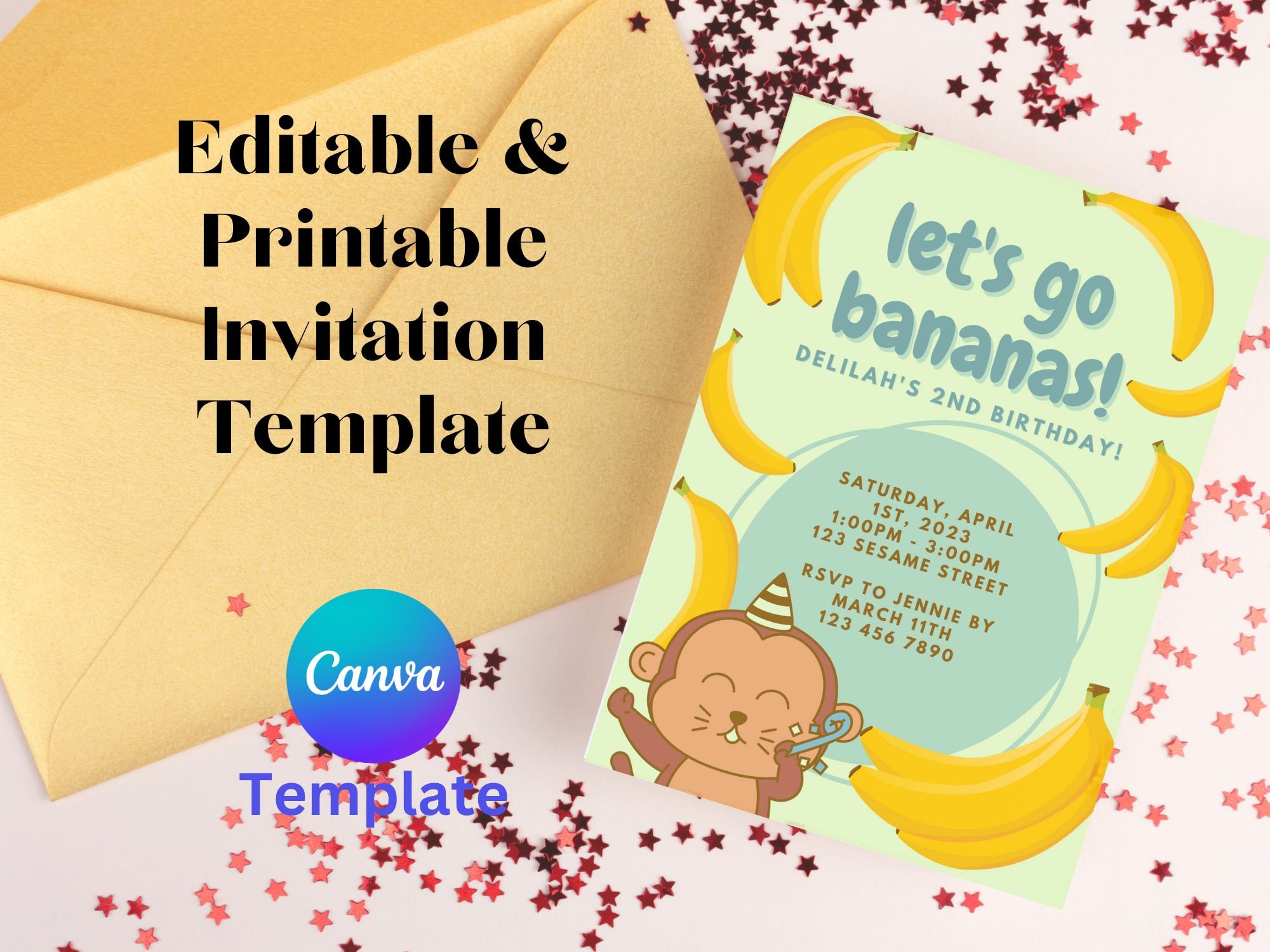 Banana Invitation Template