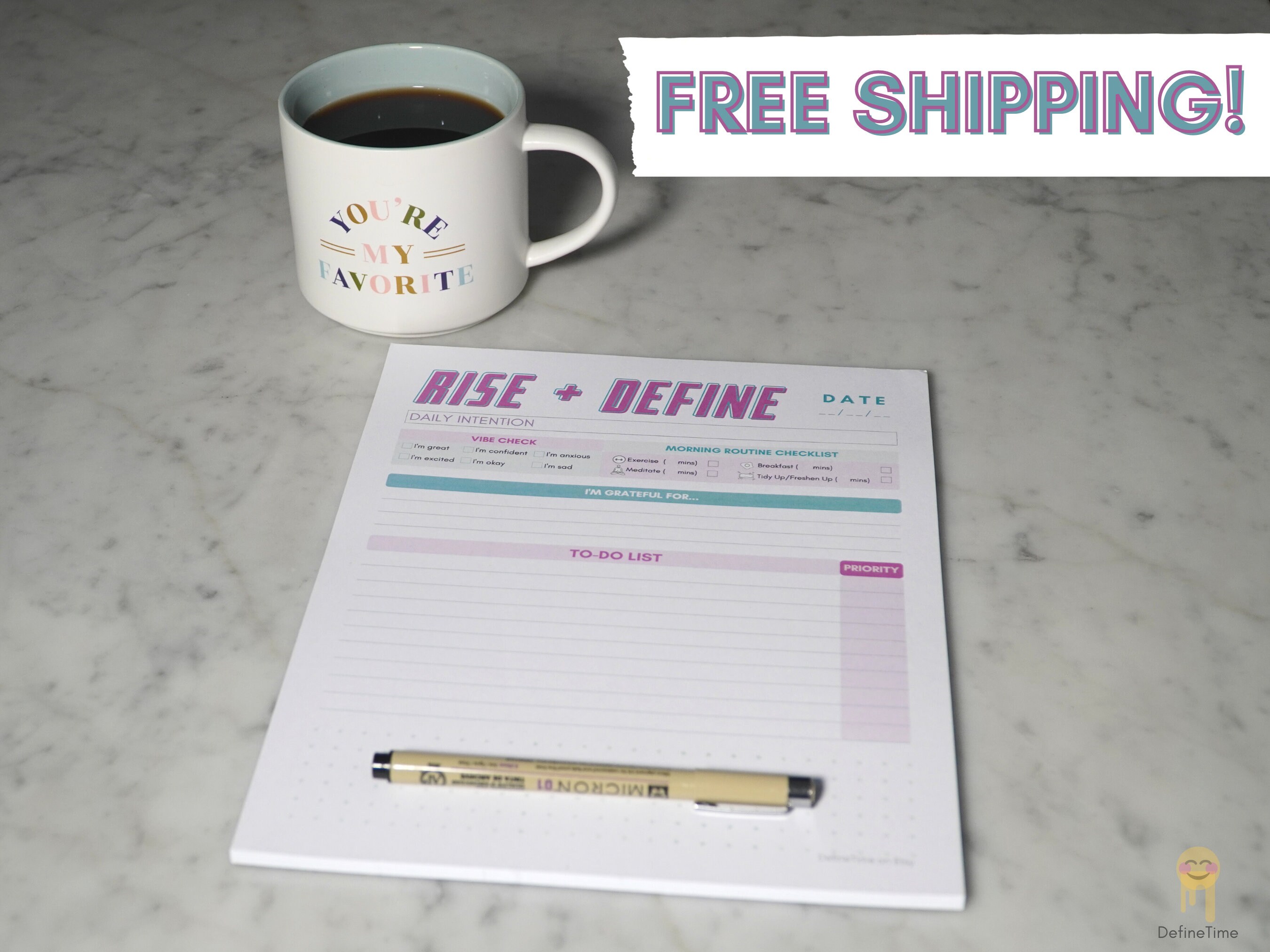 ADHD Planner Notepad, Morning Routine, Productivity Planner 50 Undated ...