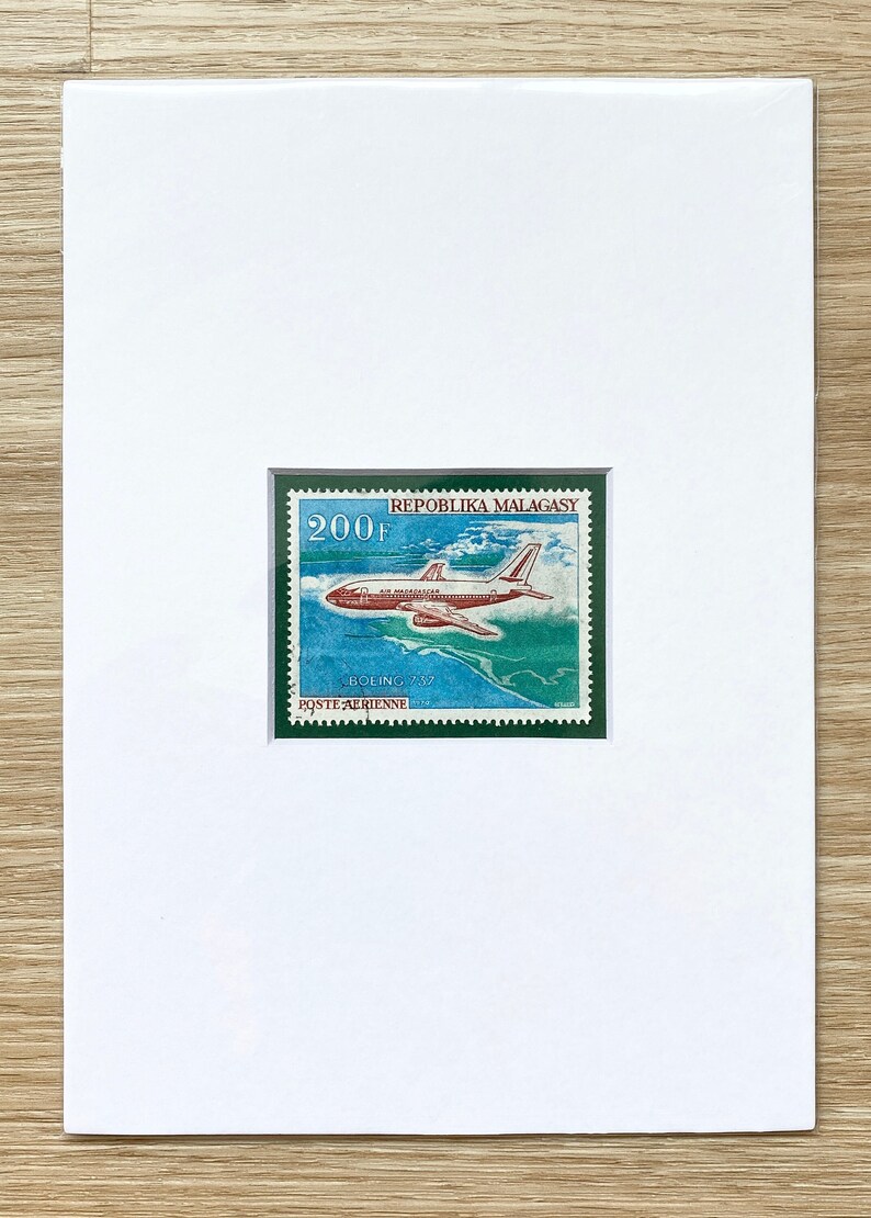 Vintage 1970 Boeing 737 Aircraft Air Madagascar Postage Stamp - Etsy