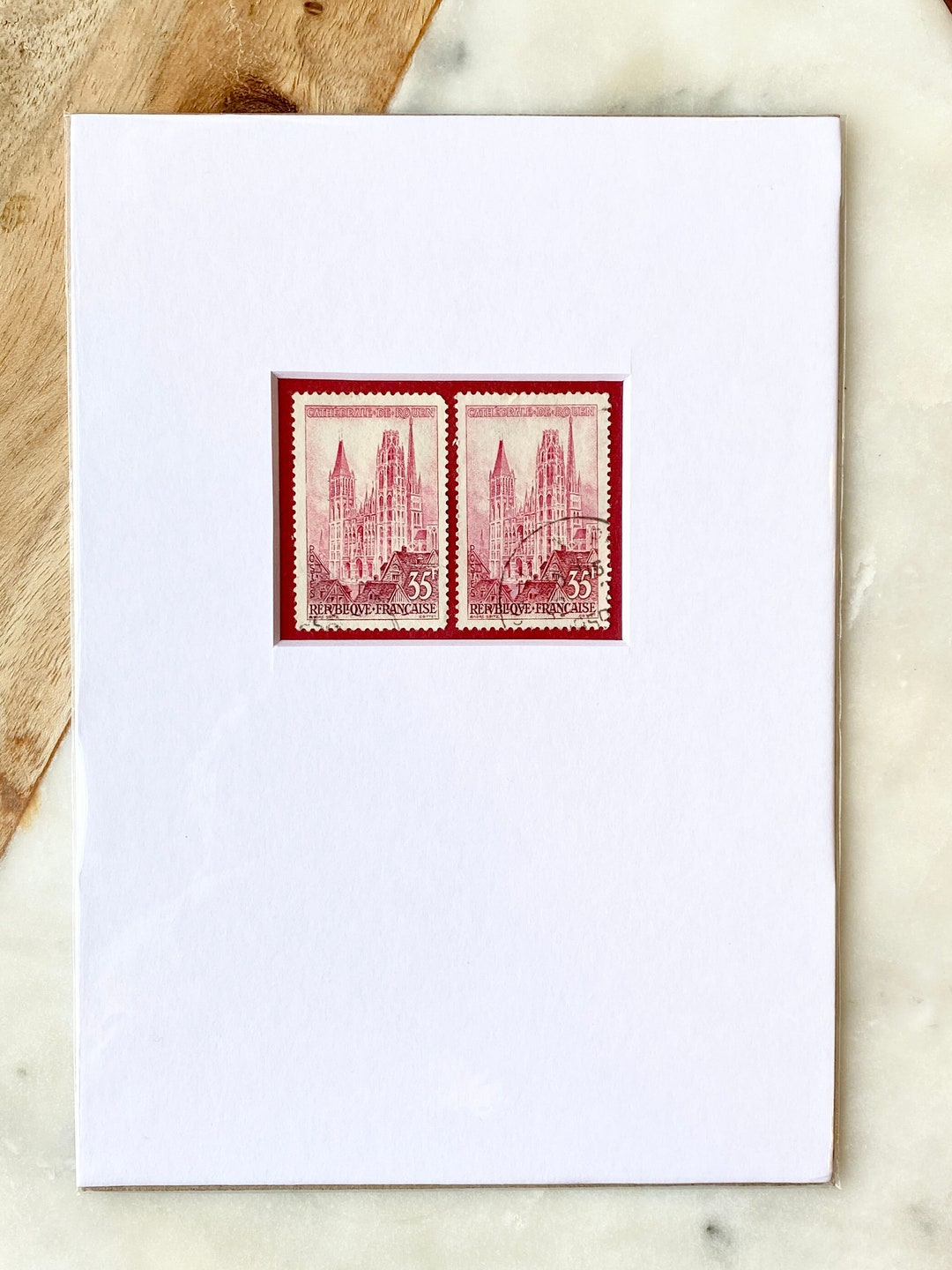 1957 Vintage France Stamp Rouen Cathedral Normandy - Etsy