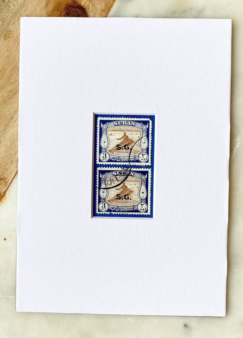 Vintage Sudan Postage Stamps Ambatch Canoe - Etsy