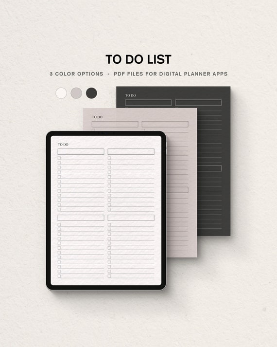 To Do List Grocery List Task Checklist Template for - Etsy