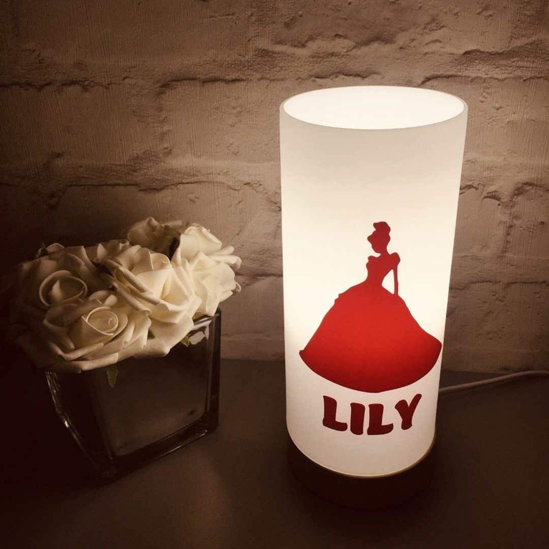 Princess Light for Kids Bedroom, Princess Lamp, Personalised Princess ...