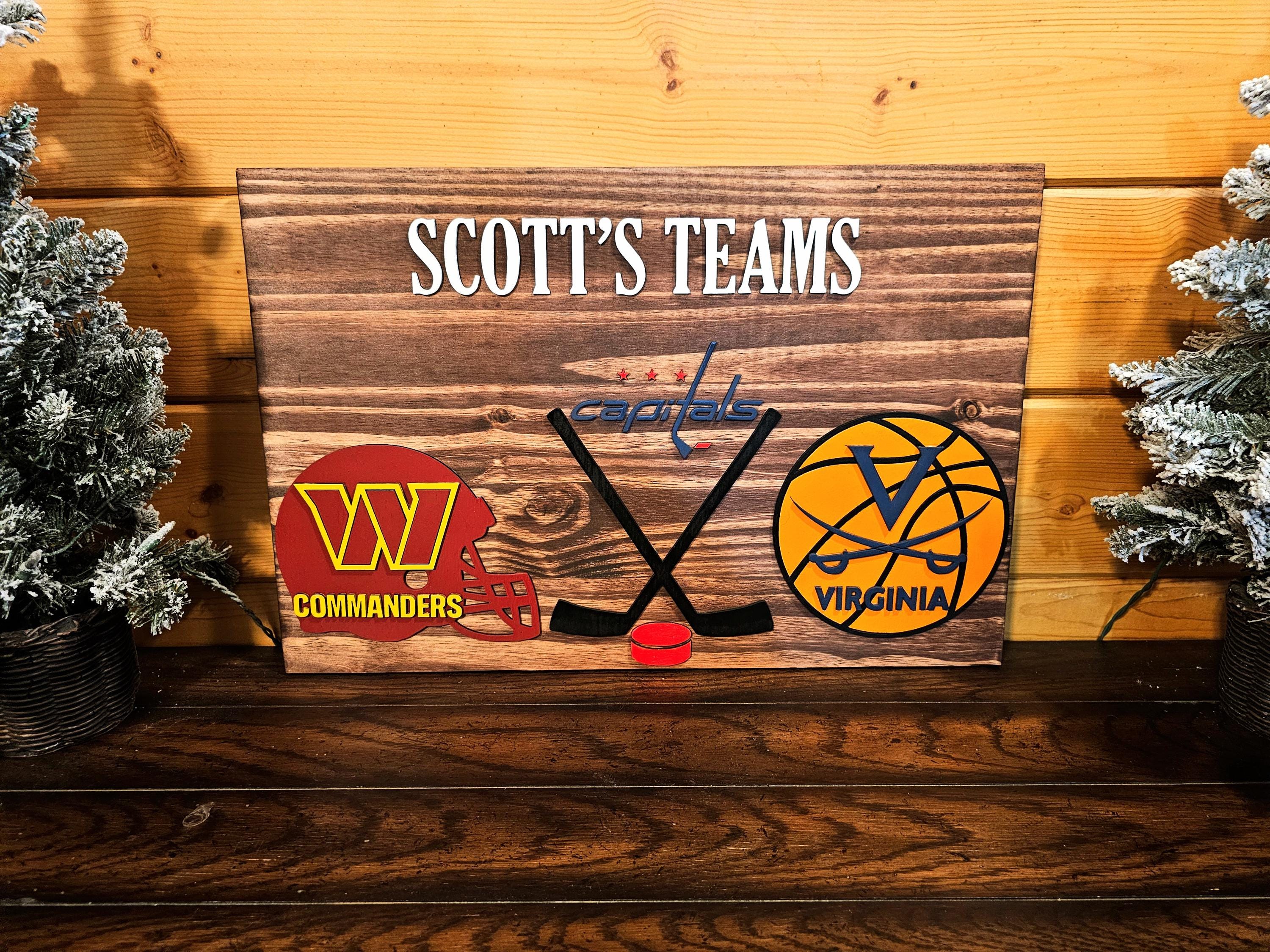 Sports Team Sign/ Personalized 4 Corners Sign/man Cave Sign/favorite ...