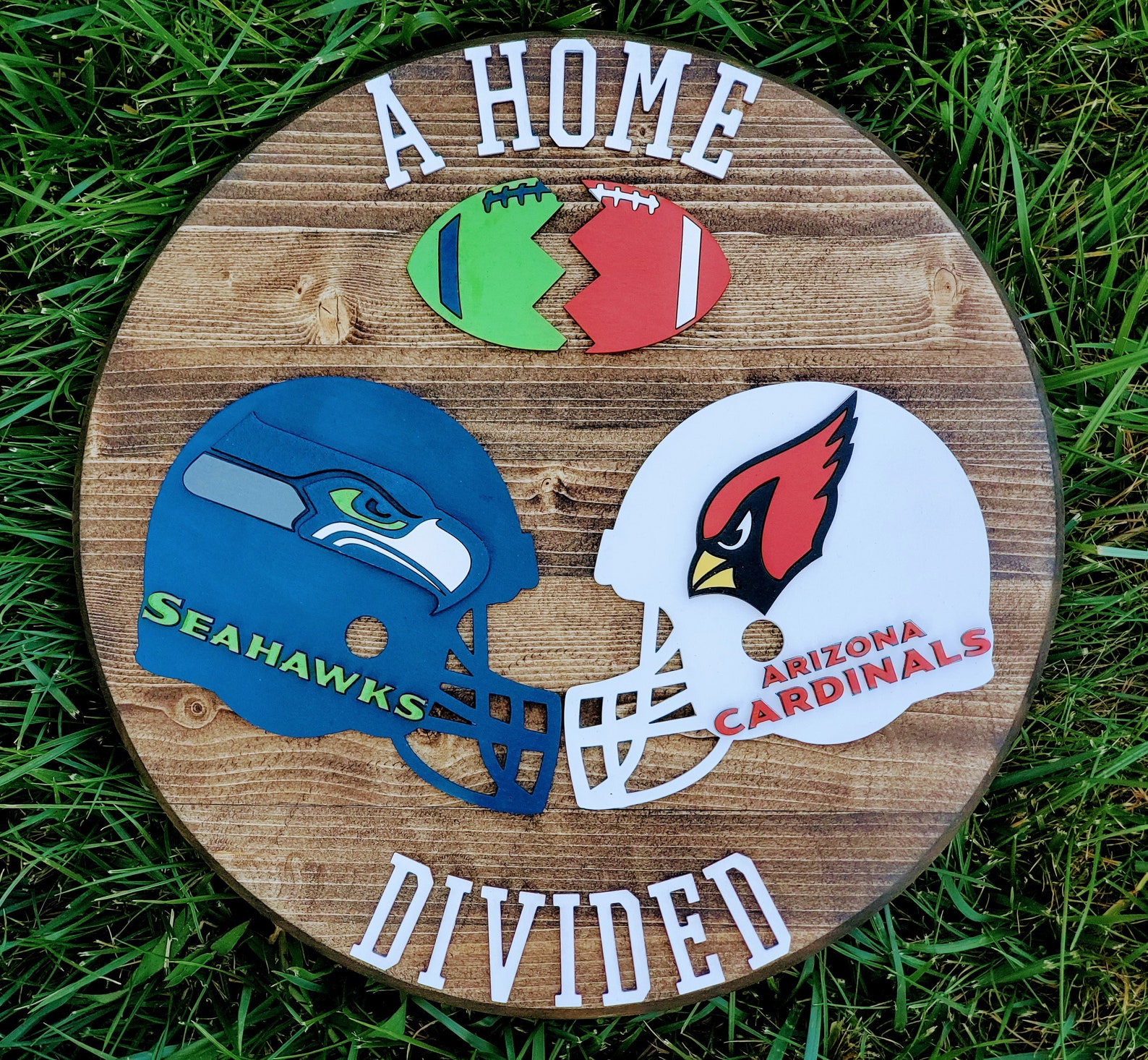 Home Divided Football Sign/home Divided Hearts United/personalized ...