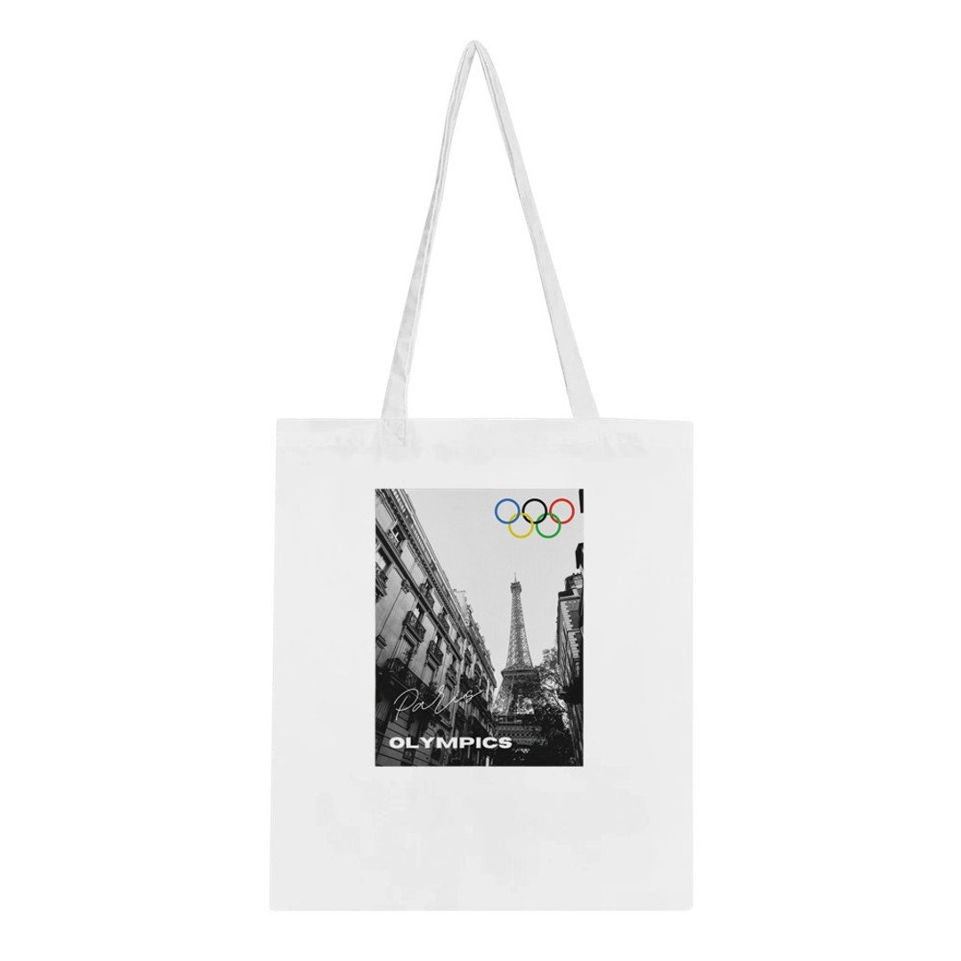 Paris Olympics 2024 Classic Tote Bag White With Black and White Eiffel ...