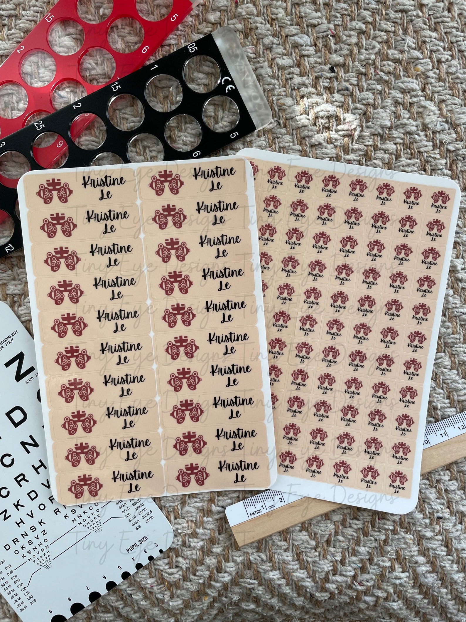 Custom Optometry Equipment Label Sticker Optometrist Gift Idea ...