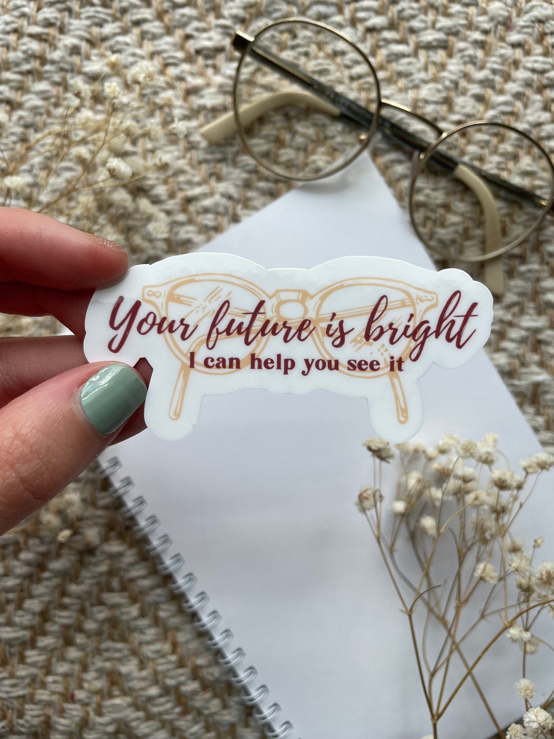 Your Future is Bright Inspirational Motivate Glasses Quote Optometry ...