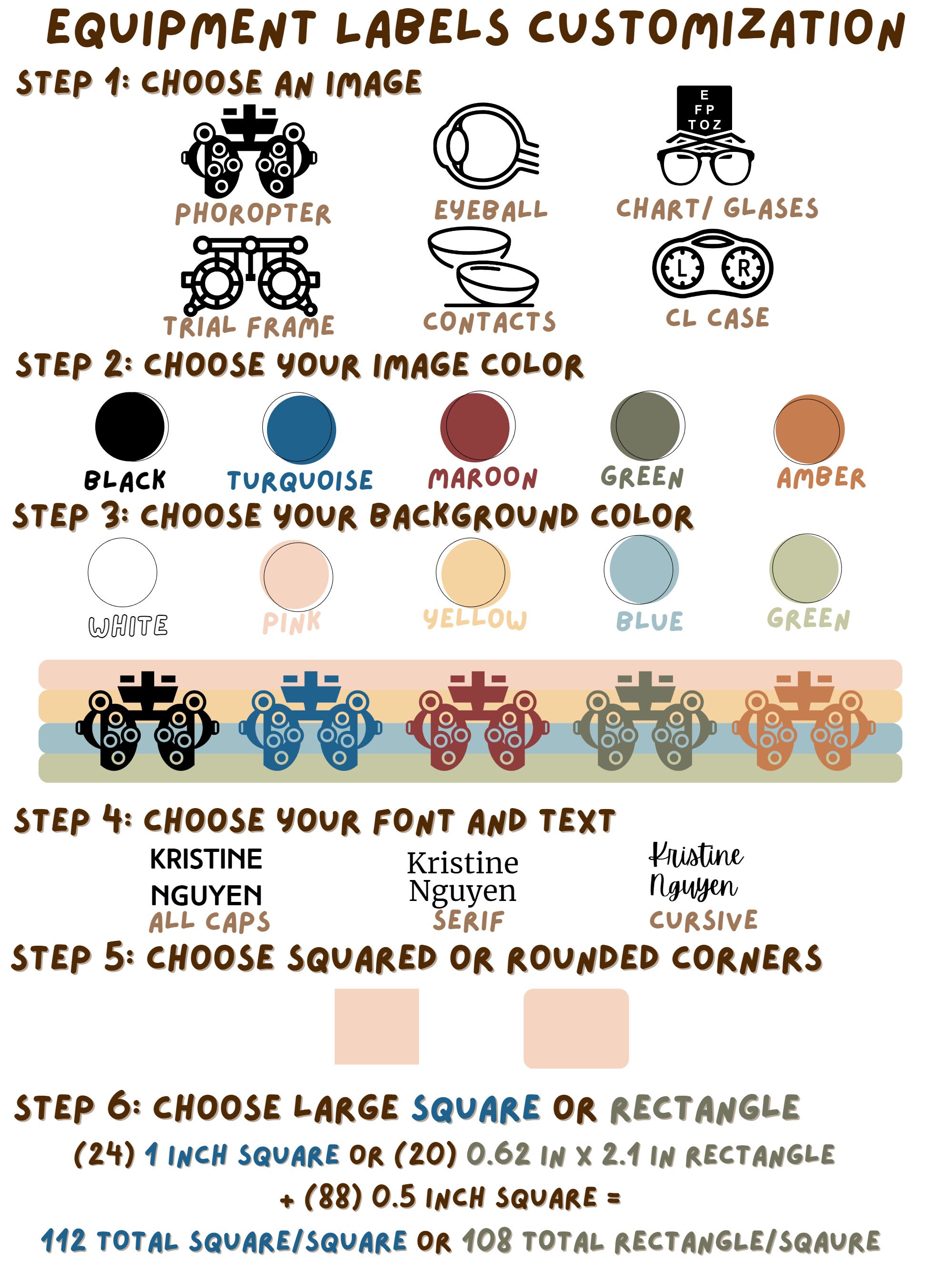 Custom Optometry Equipment Label Sticker Optometrist Gift Idea ...