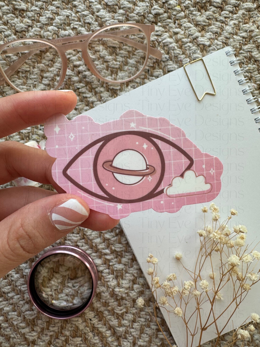 Dreamy Space Eye Sticker Gift Ideas Student Water Resistant Optometry ...