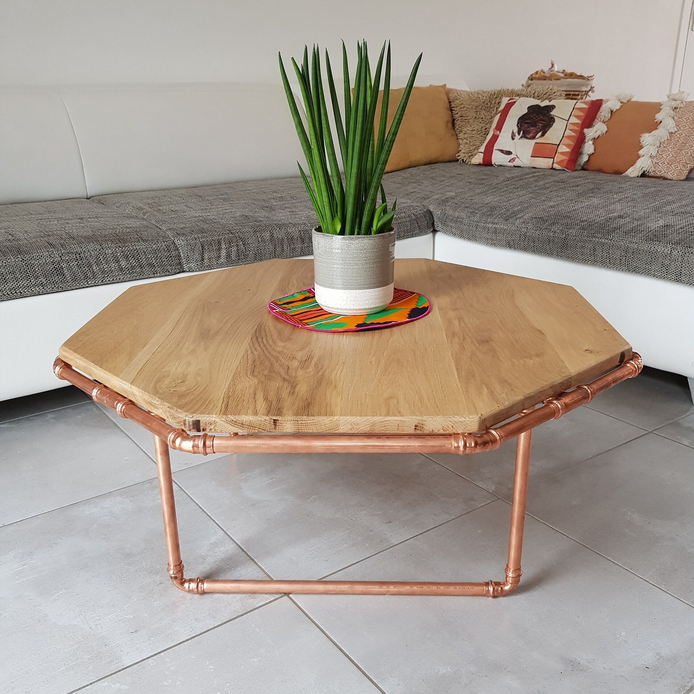 Octagon wood coffee table store