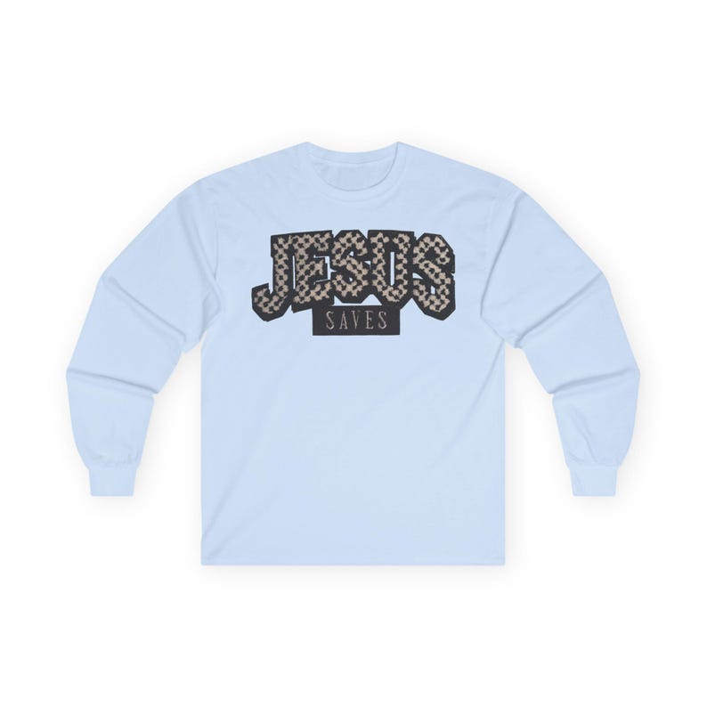 Jesus Saves Long Sleeve Tee Christian Faith Graphic Shirt - Etsy