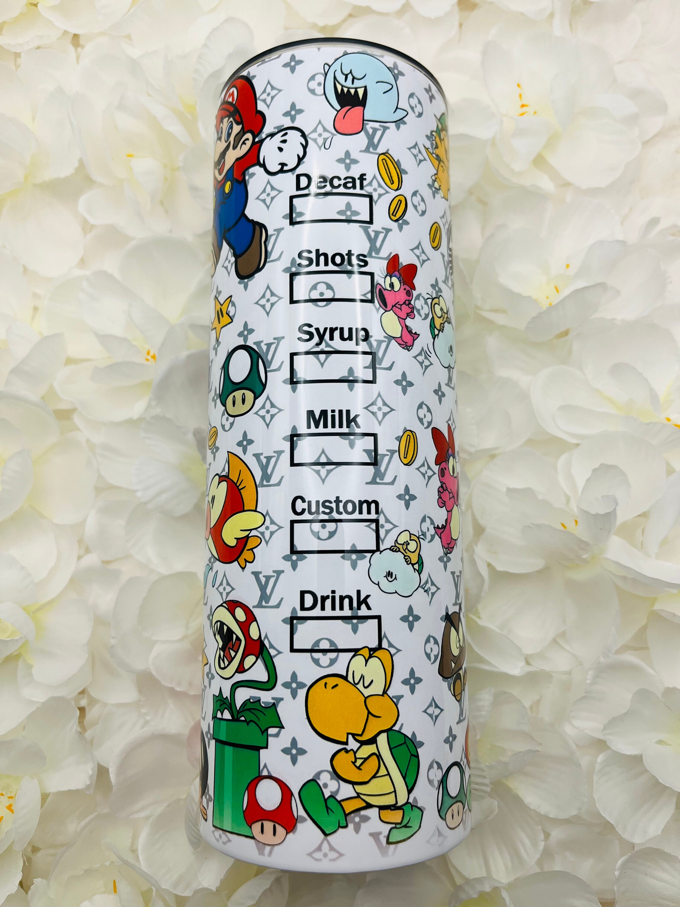 Super Mario Starbuck Coffee Tumbler, Sublimated Tumbler, Super Mario ...