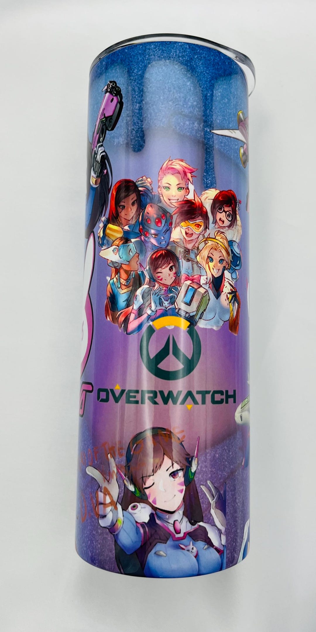 DVA Overwatch Gamer Inspired 20oz Skinny Tumbler Hot & Cold - Lid ...