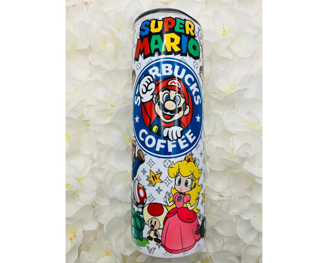 Super Mario Starbuck Coffee Tumbler, Sublimated Tumbler, Super Mario ...