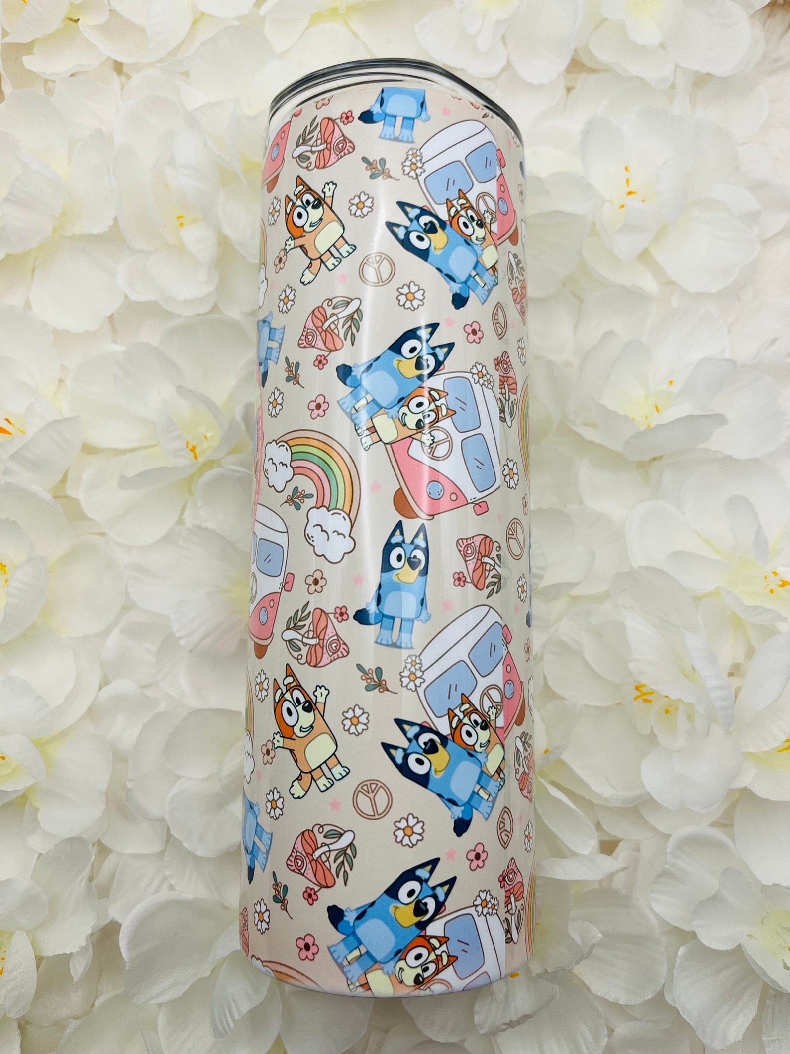 Bluey Inspired Sublimated Tumbler, Bluey and Bingo, Bluey 20oz Tumbler ...