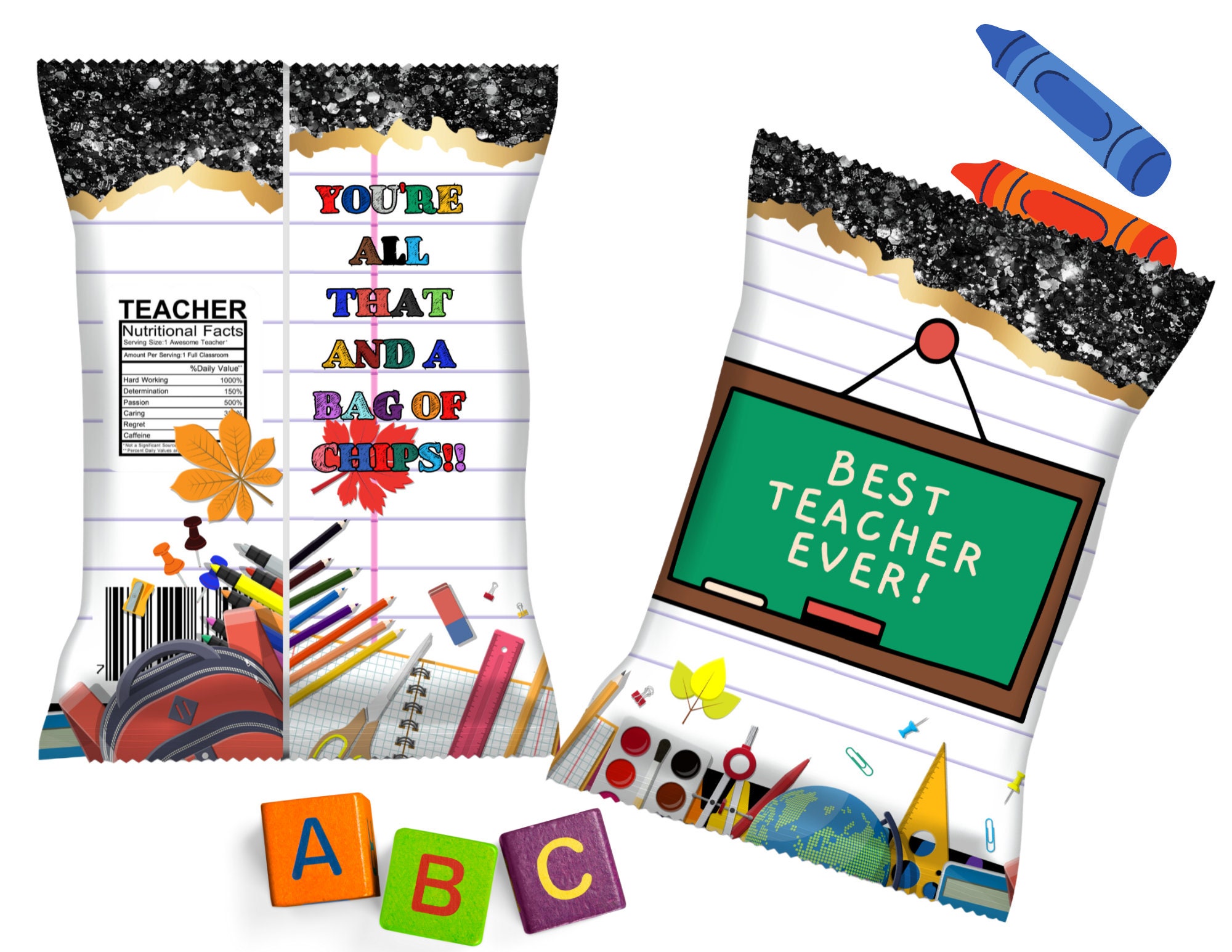 Teacher Appreciation Week, Chip Bags, Teachers Appreciation Week - Etsy