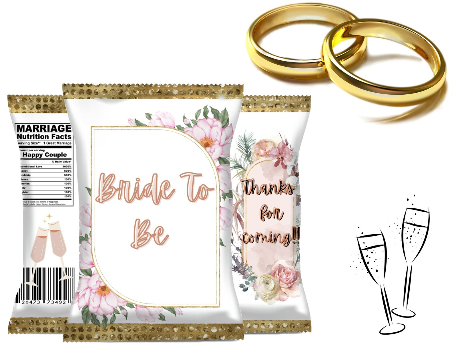 Bride to Be Chip Bag Template, Chip Bags, Chip Bag Template - Etsy