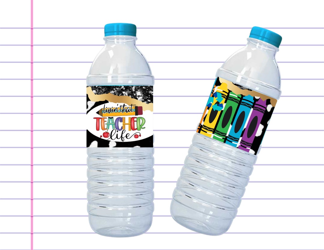 Teacher Appreciation Water Bottle Label - Etsy