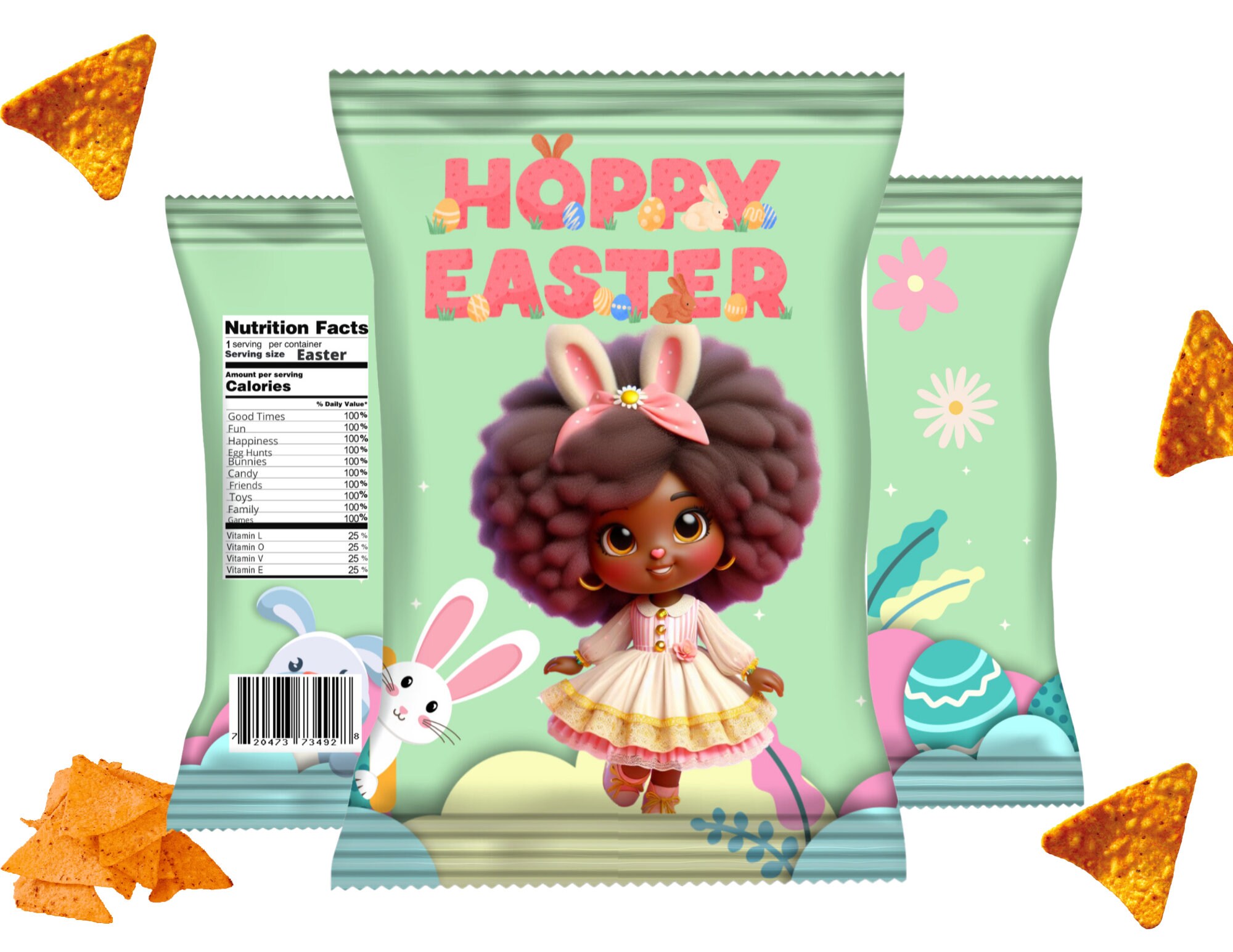 Easter Chip Bag Template, Chip Bag Label, Easter, Easterbasket, Treats ...