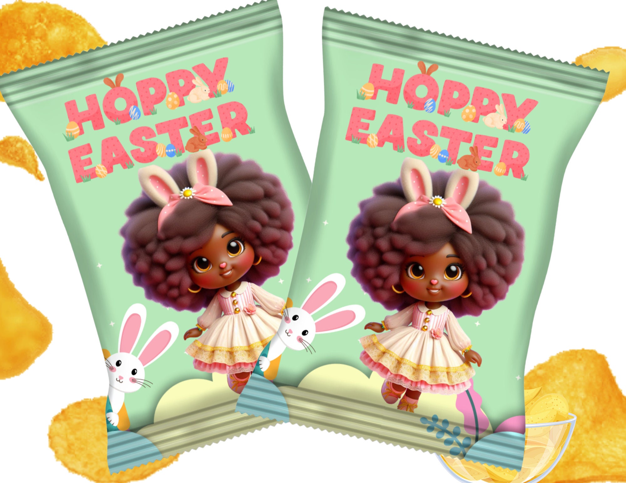 Easter Chip Bag Template, Chip Bag Label, Easter, Easterbasket, Treats ...