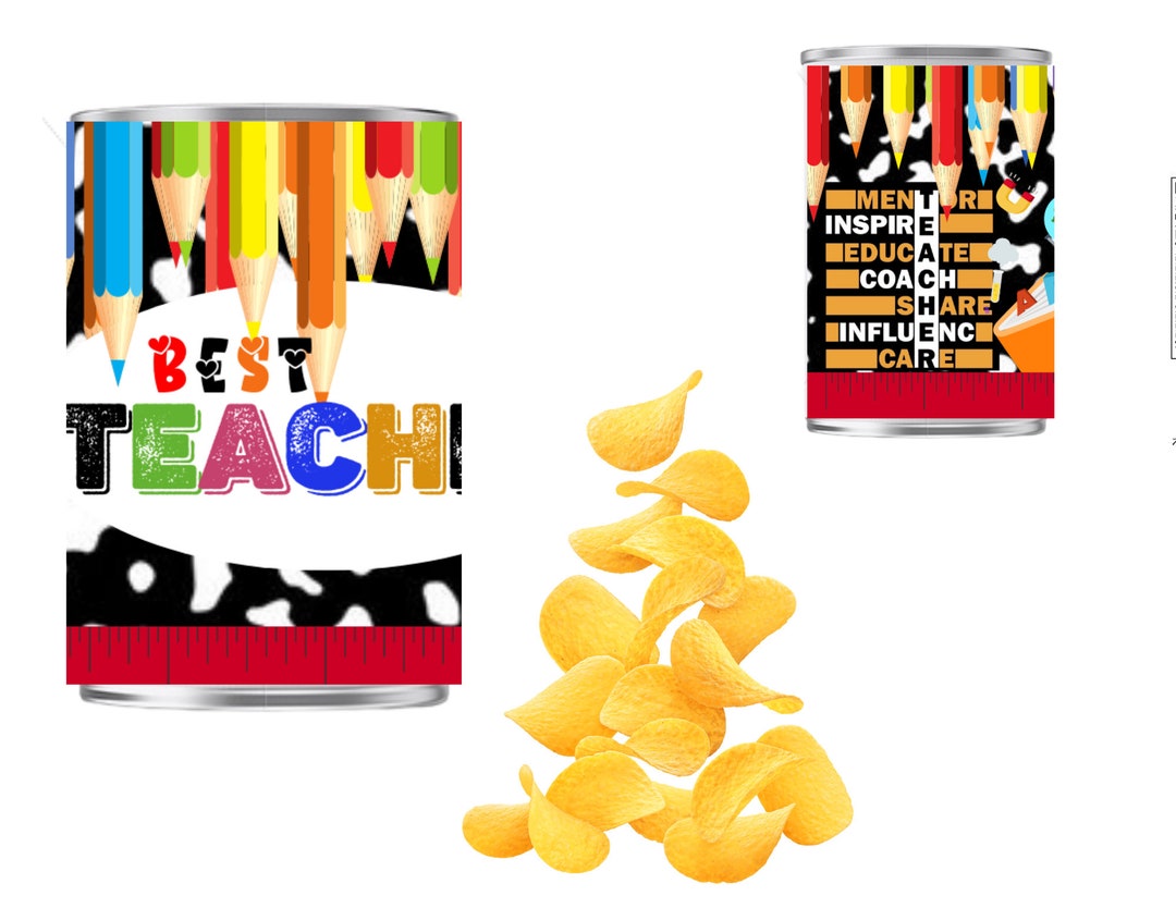 Teacher Appreciation Potato Chip Can Template, Chip Can Template ...
