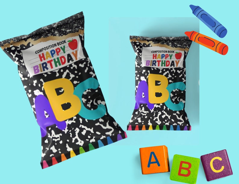 Digital Crayon Chip Bag Template, Crayola Chip Bag, Crayola Party Chip ...