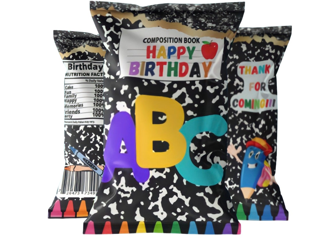 Digital Crayon Chip Bag Template, Crayola Chip Bag, Crayola Party Chip ...