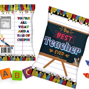 Teacher Appreciation Week Template, Chipbags, Teachers Week, - Etsy