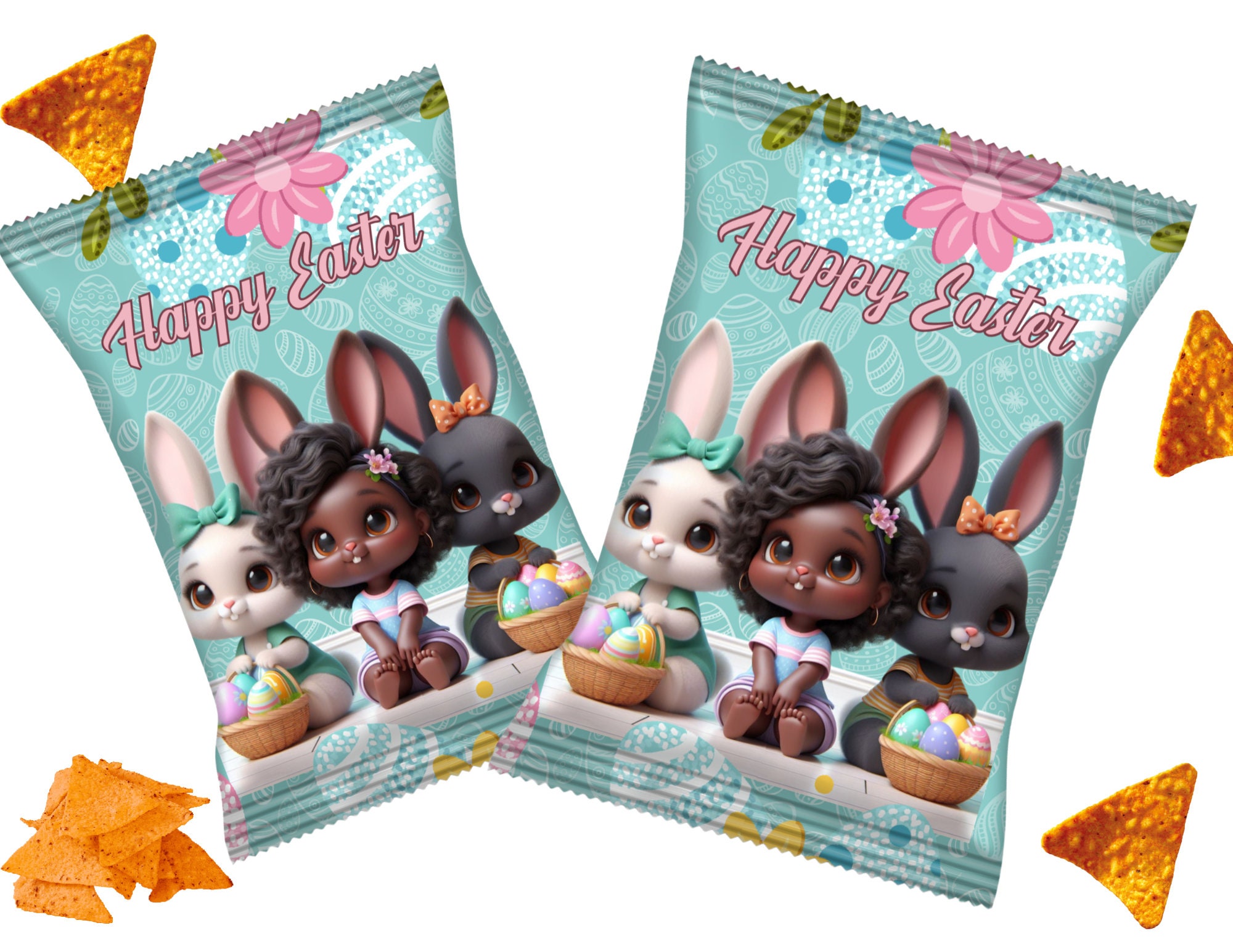 Easter Chip Bag Label, Chip Bag Template, Template, Chipbag, Easter ...