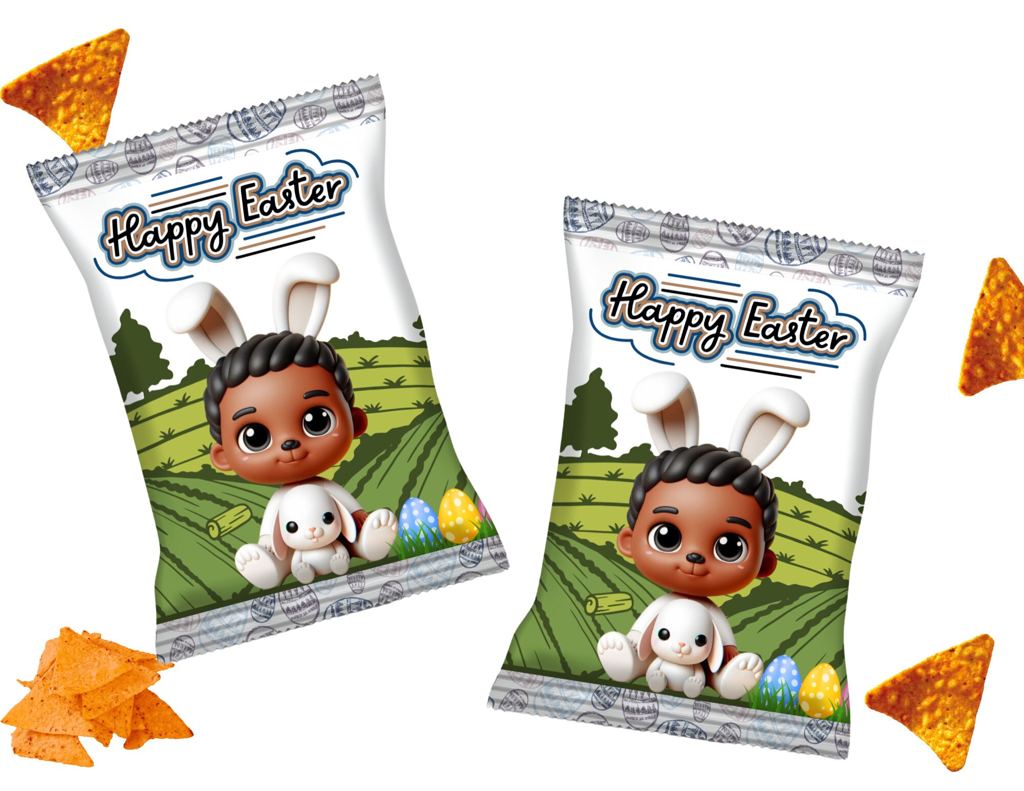 Easter Chip Bag Label, Chip Bag Template, Template, Chipbag, Easter ...