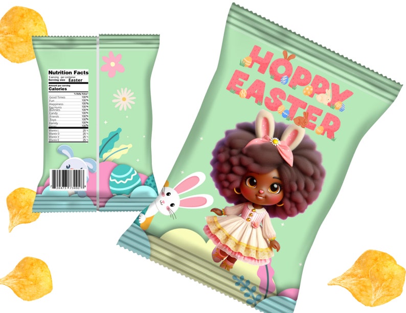 Easter Chip Bag Template, Chip Bag Label, Easter, Easterbasket, Treats ...