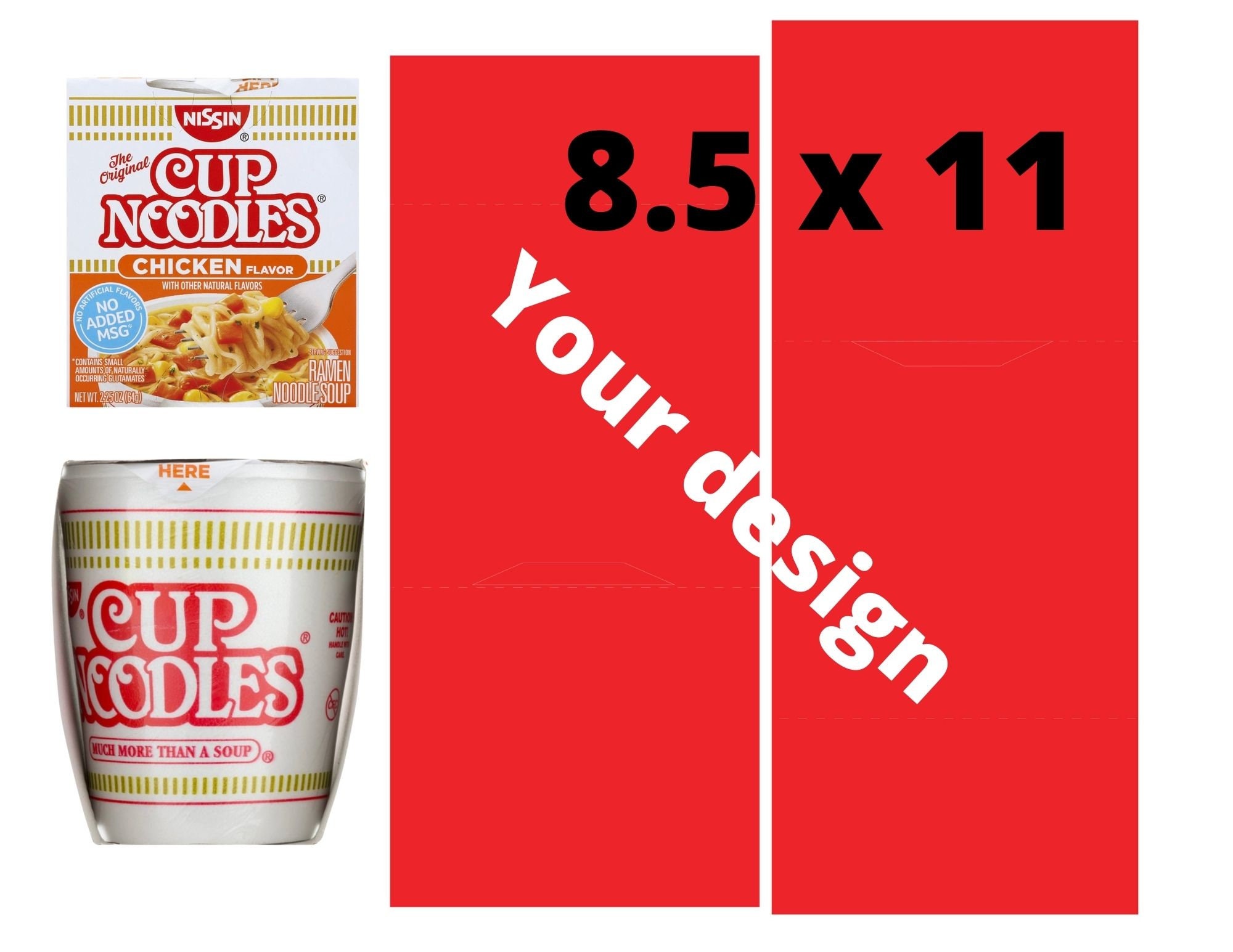 Noodles Cup Box Template, Blank Noodles Cup Box, SVG, PDF, Custom ...