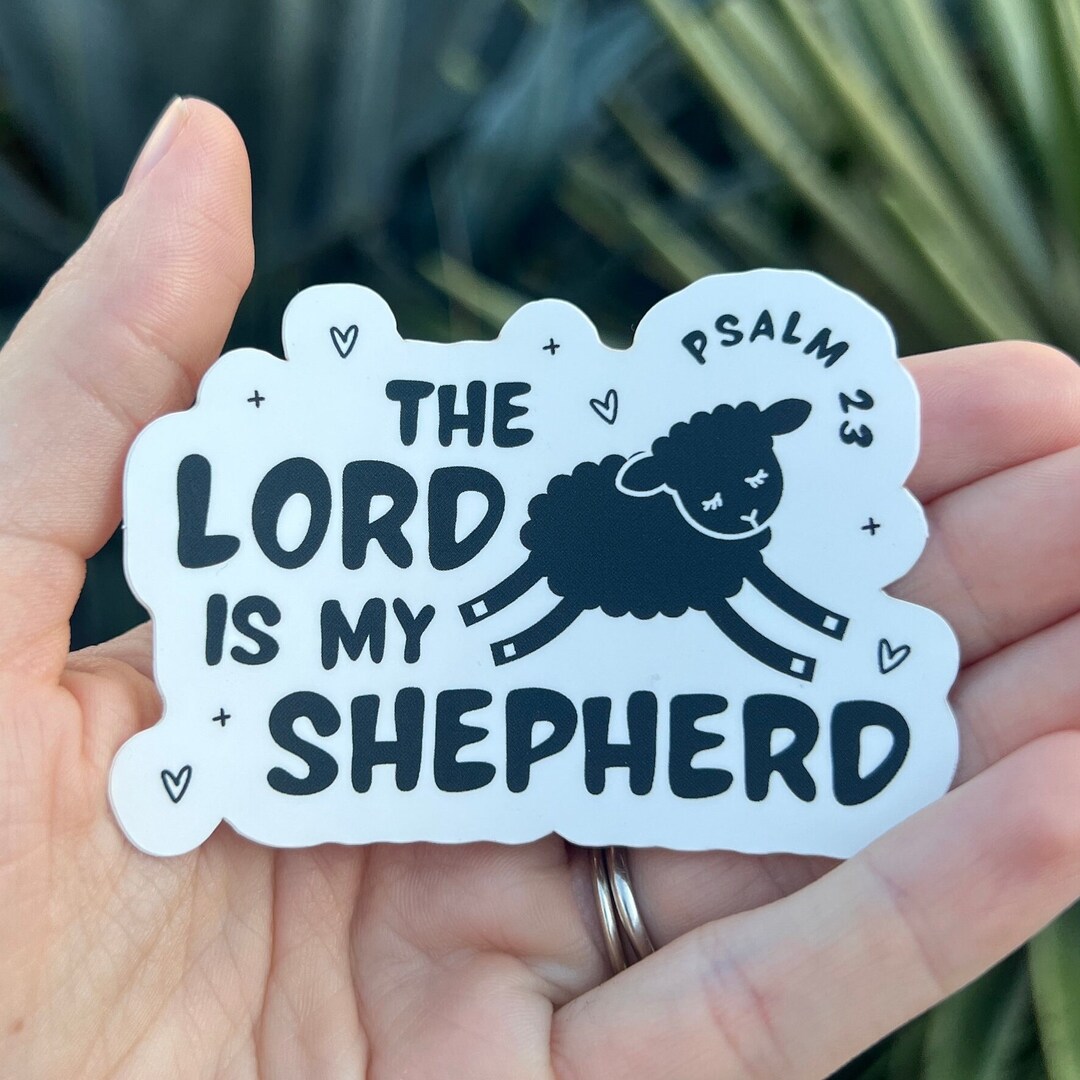 Psalm 23 Sticker, the Lord is My Shepherd Vintage Sticker, Lamb of God ...