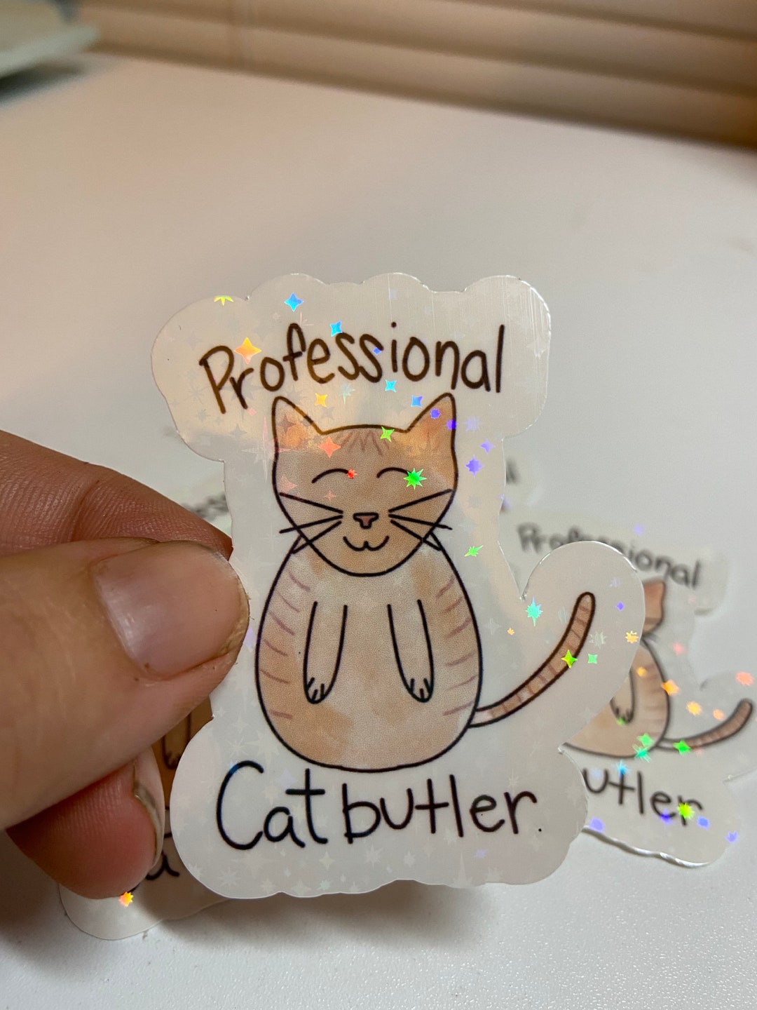 Professional Cat Butler Sticker Cat Sticker Kitty Sticker - Etsy