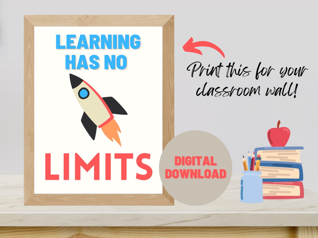 Classroom Poster Learning Has No Limits - Etsy