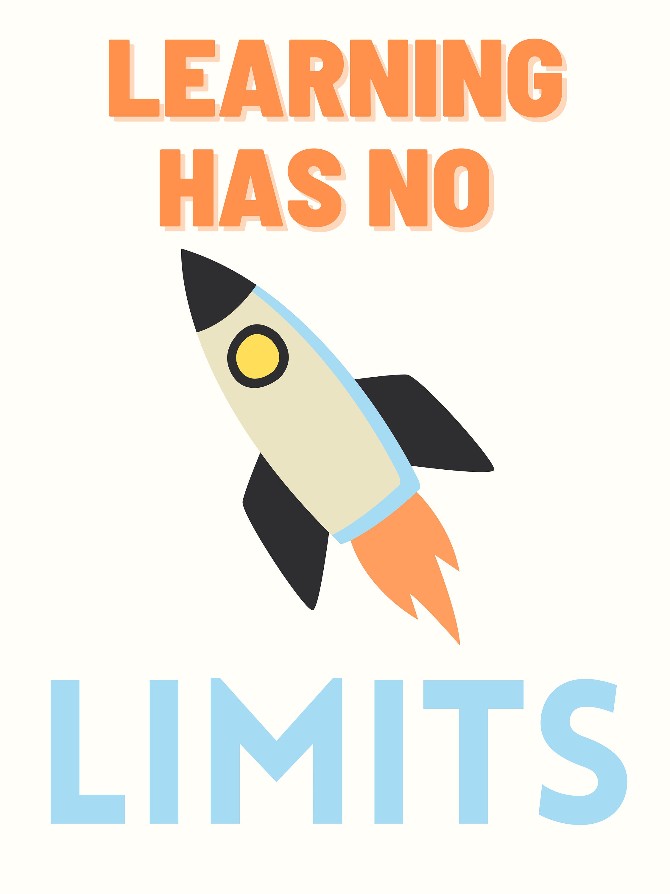 Classroom Poster Learning Has No Limits - Etsy Australia