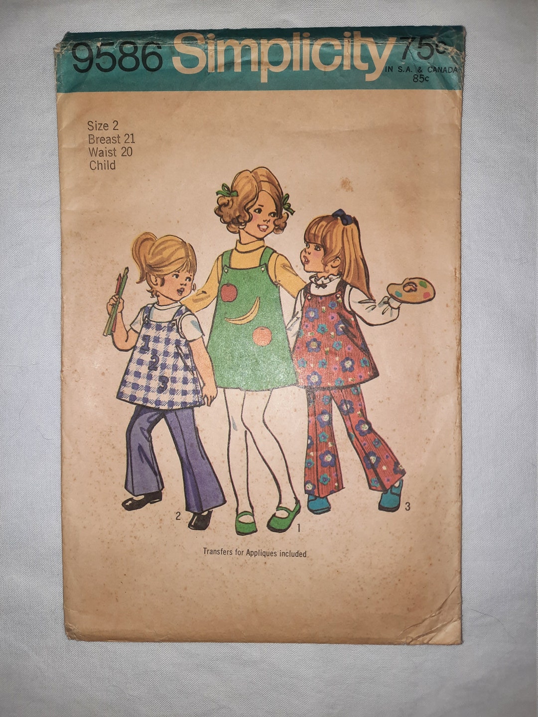 Rare, Vintage Simplicity Pattern 9586. Child's Jumper or Tunic and Bell ...