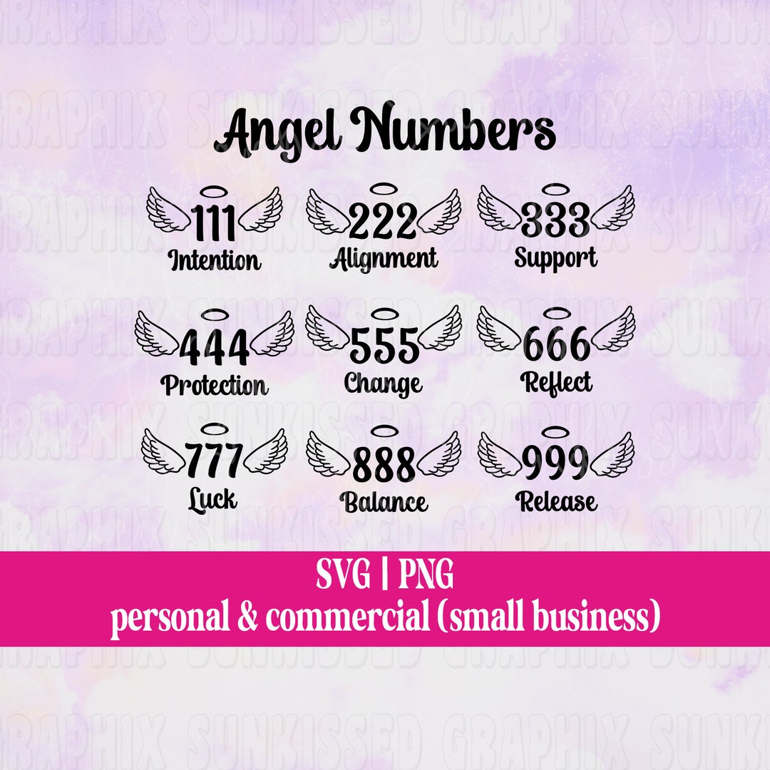 Angel Number Angel SVG Spiritual SVG Trendy Svg File for Cricut - Etsy