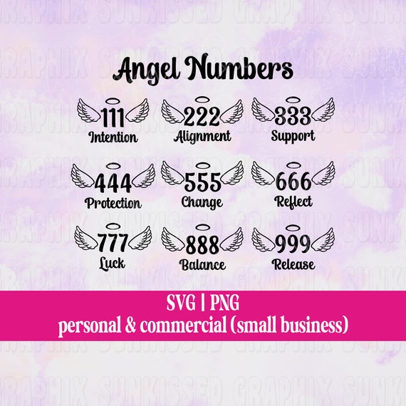 Angel Number Angel SVG Spiritual SVG Trendy Svg File for - Etsy