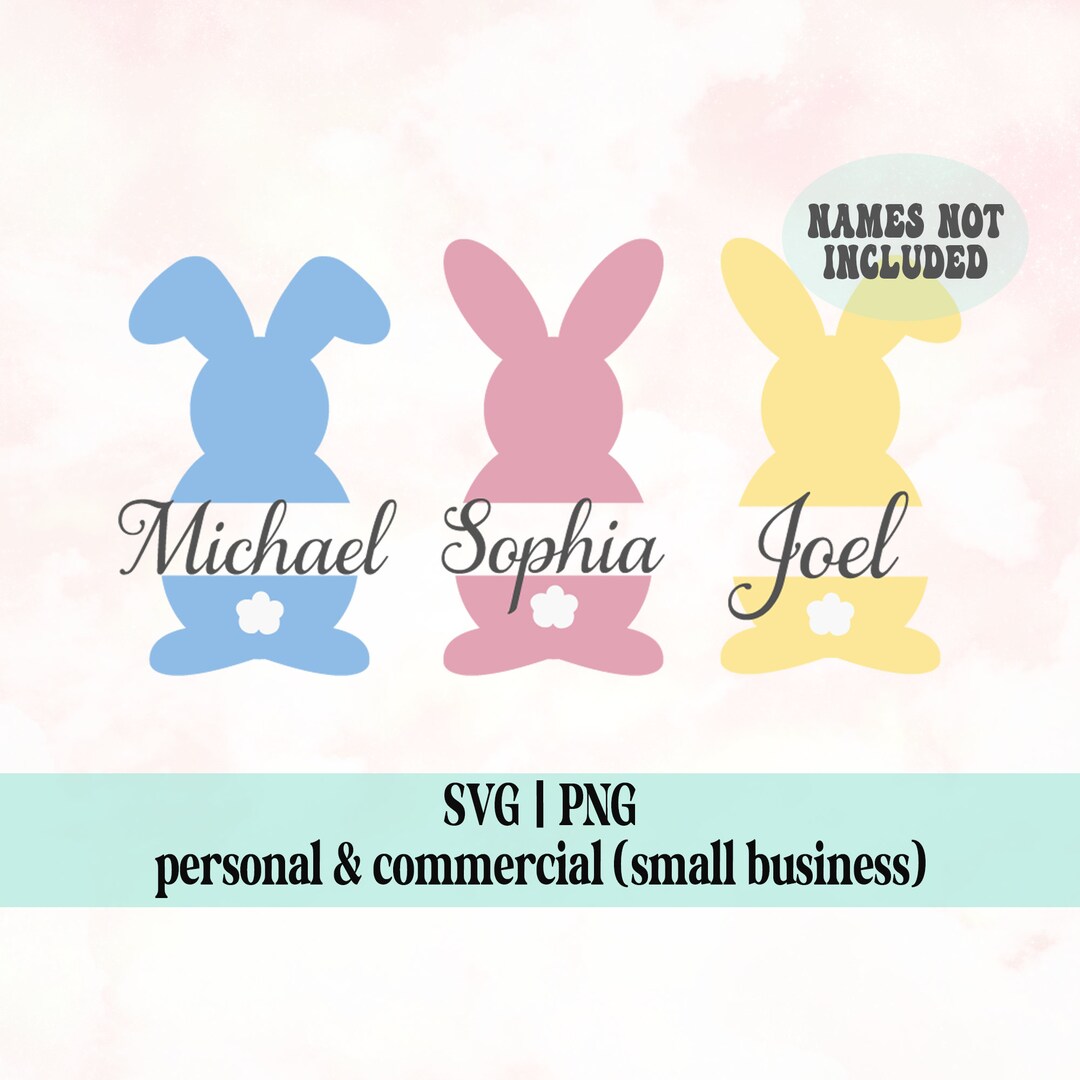 Easter Bunny Svg Bunny Name Svg Name Frame Easter Png Easter Svg Design ...