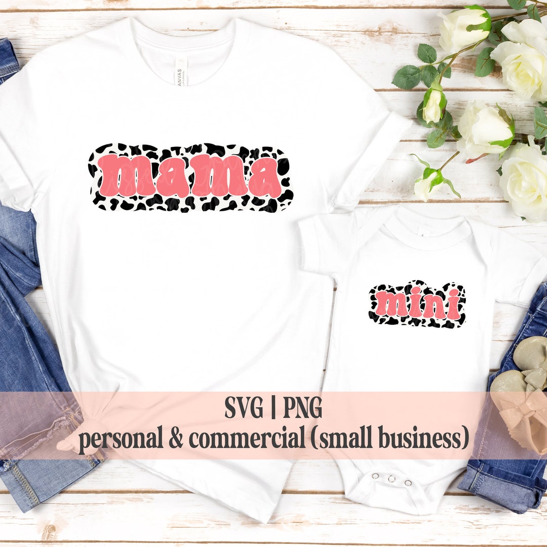 Mama and Mini Cow Print Svg - Cowgirl Svg - Western Svg - Sublimation ...