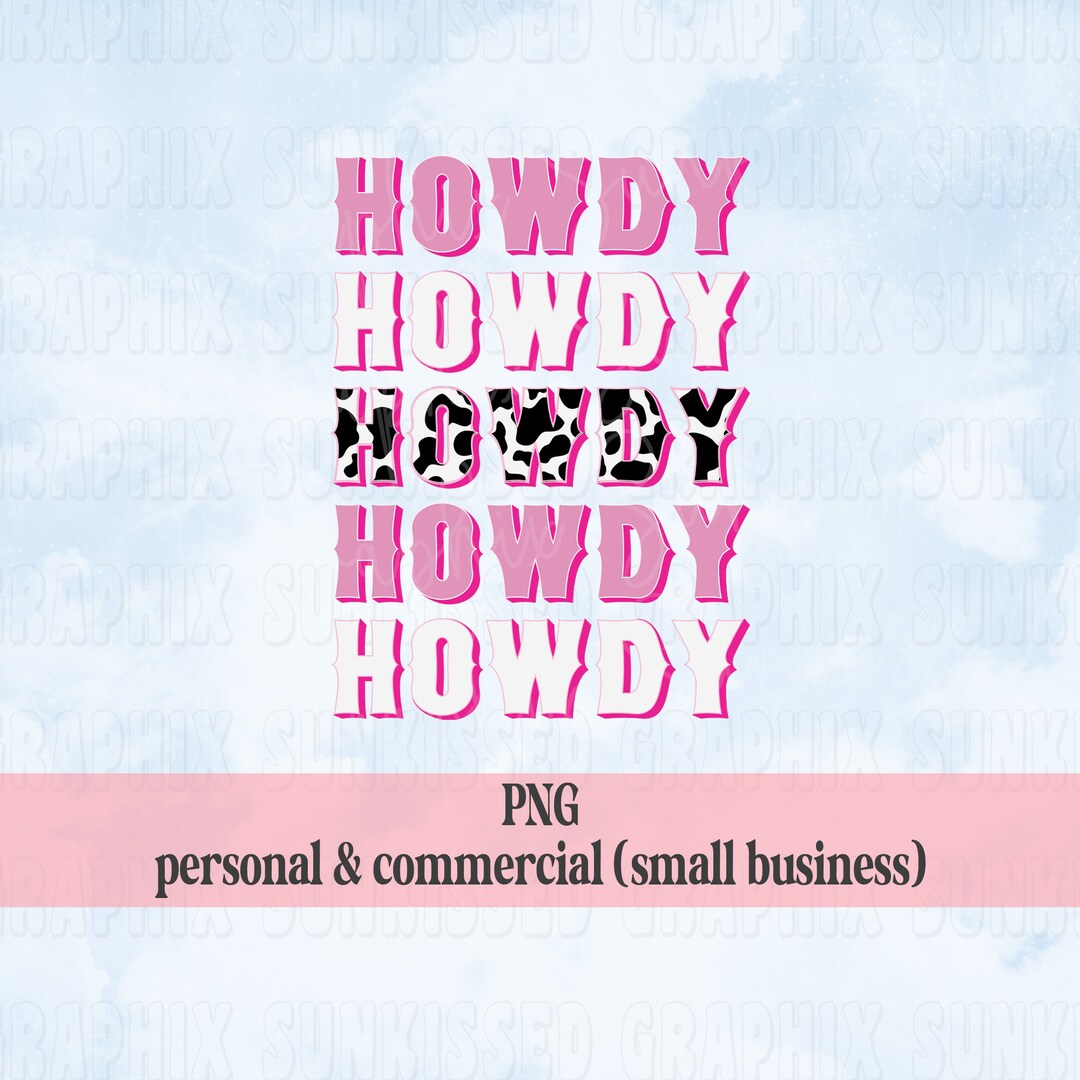 Howdy PNG Howdy Prints Sublimation Designs Cowgirl Png Trendy PNG Howdy ...