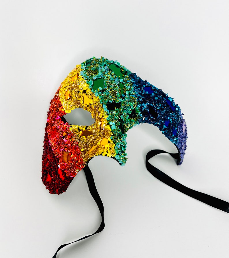 Makara Rainbow Mask Phantom of the Opera, Mirror Mask, Multicolored ...