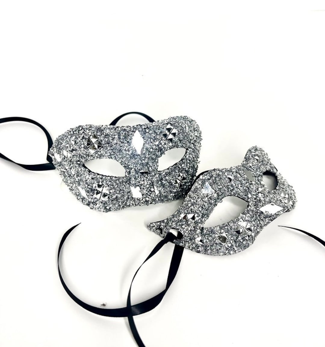 Makara Mirror Mask, Couple Edition, Glitter Rhinestones Finish ...